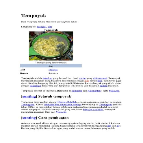 Tempoyak | DOC