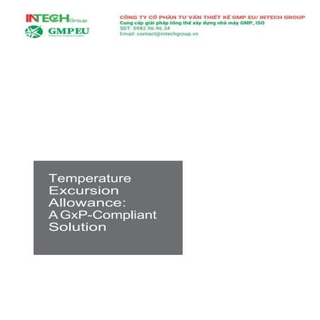 Temperature excursion allowance a GxP compliant solution | DOCX