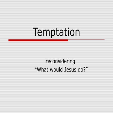 Temptation of Jesus in the Gospel Story! | PPT