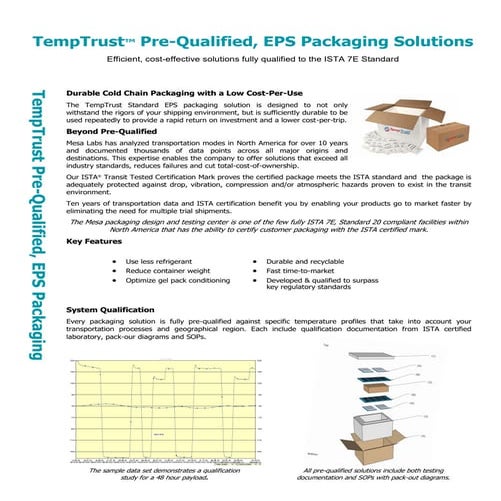 TempTrust™ Pre-Qualified, EPS Packaging Solutions | PDF | Physics | Science