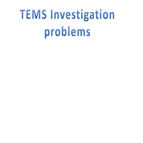 Tems problem | PPTX
