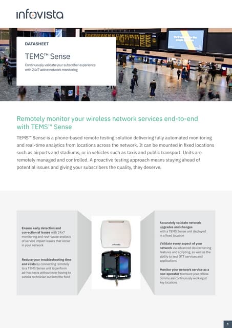 TEMS™ Pocket | Datasheet | Infovista | PDF | Computer Networking | Computing