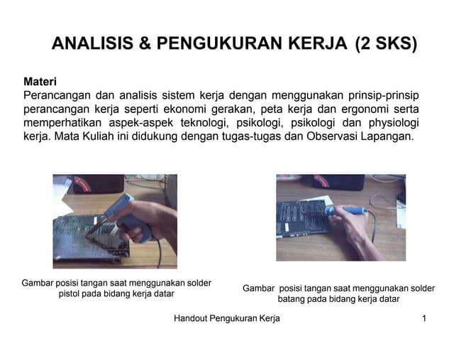 PETA - PETA KERJA (Industrial Engineering) | PPTX