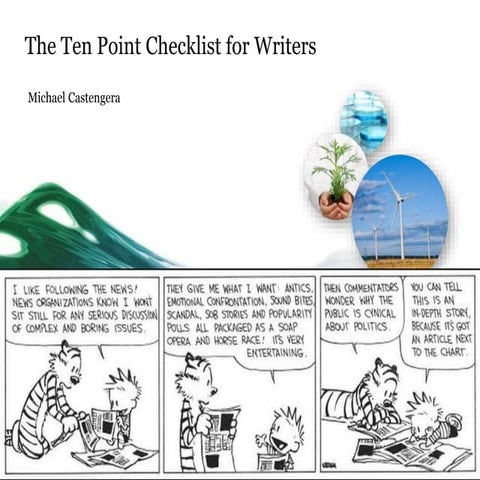 Ten point checklist for writers | PPTX | Desktop Publishing | Computer ...