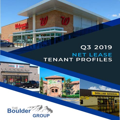 Net Lease Tenant Profile Report 2019 | The Boulder Group | PDF