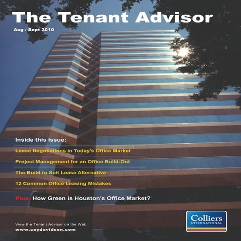 Tenant advisor newsletter 8 2010 | PDF