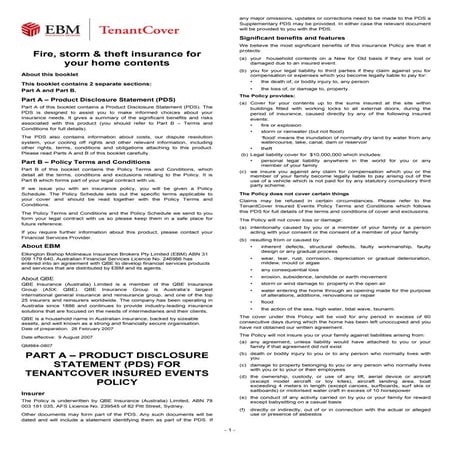 Household insurance | Home Insurance | Package Policy | PDF