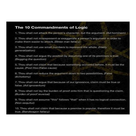 Ten commandments of logic | PPT