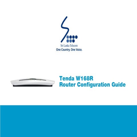 Tenda W168R Router Configuration Guide | PDF