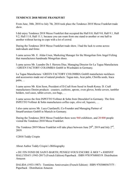 Heimtextil 2019 Messe Frankfurt | PDF