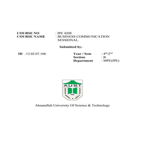 How to write a Tender (Example) | PDF