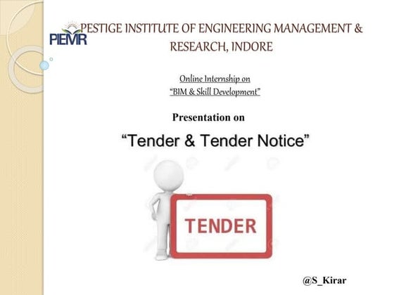 Tender Notice Sample | PDF