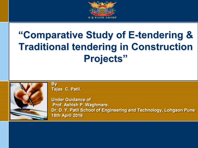 Construction tender process | PPTX