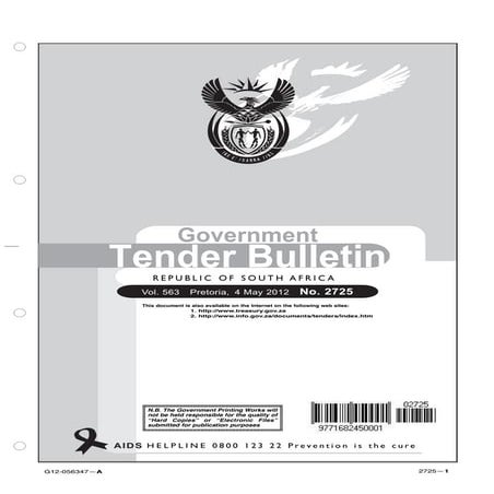 Tender bulletin 04 05-2012 | PDF