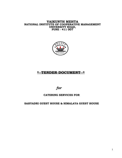 Tender Notice Sample | PDF | Business | Business and Finance