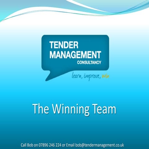 How To Win Your Next Tender | PPTX