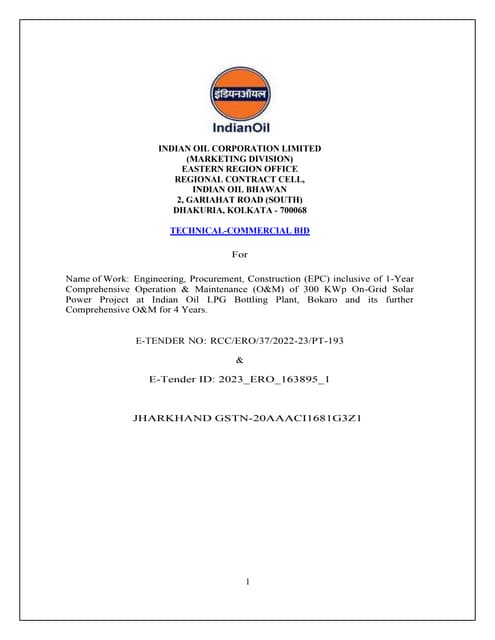 Tender Notice Sample | PDF | Business | Business and Finance