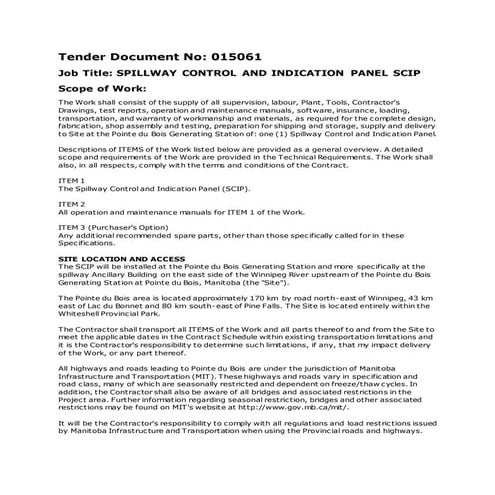 Tender specimen__How to write a Facinating Tender Notice!!! | DOCX