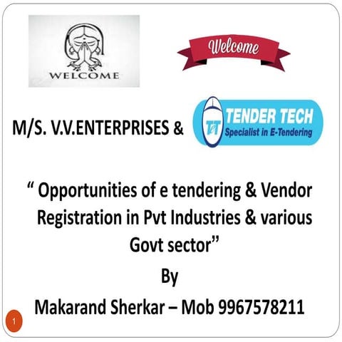 V,V,ENTERPRISES & Tendertech Presentation common | PPT