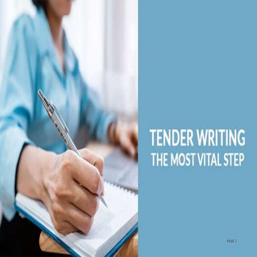 Tender Writing - The Most Vital Step | PPT