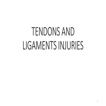 Tendon and ligament injuries - Basics.pptx