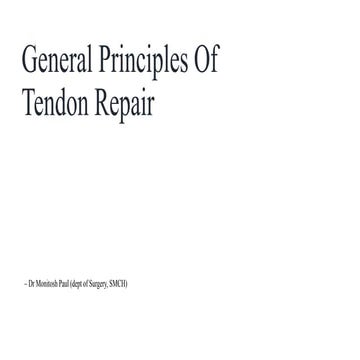 Tendon physiology and repair, Biology and physiology of tendon healing
