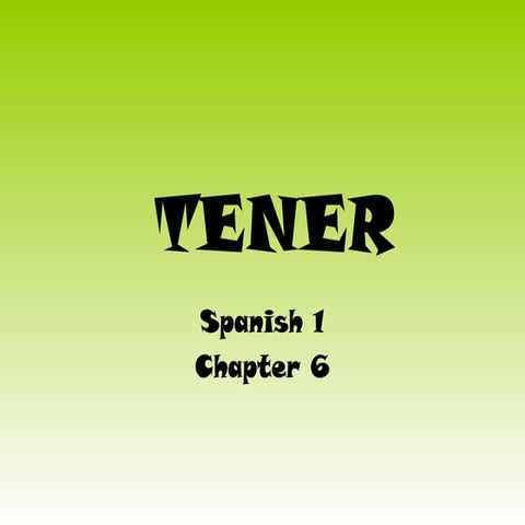 Tener | PPT