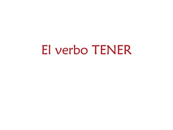 Tener Expressions in Spanish | PPT