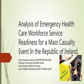 Analysis of Emergency Healthcare Workforce and Service Readiness for a ...