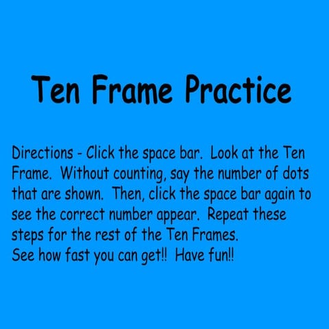 Ten frame practice | PPT