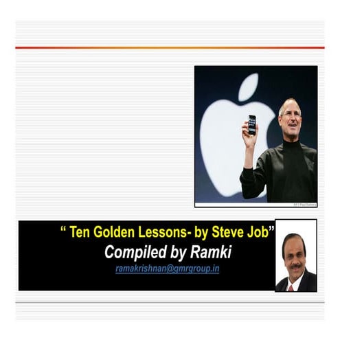 Ten Golden Lessons From Steve Jobs | PDF