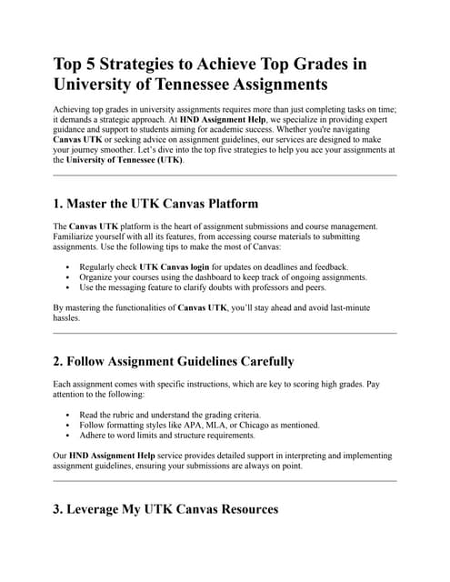 Top 5 Strategies to Achieve Top Grades in University of Tennessee ... Top 5 Strategies to Achieve Top Grades in University of Tennessee ...