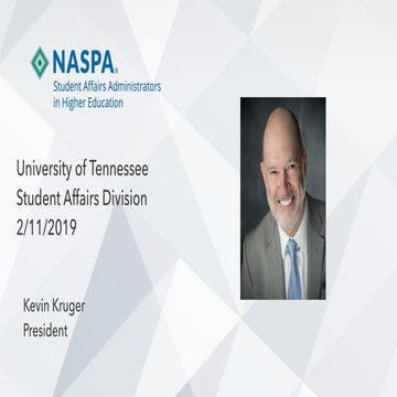 Kevin Kruger Presents at University of Tennessee, Knoxville | PPT