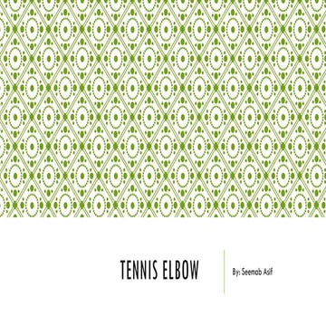Tennis Elbow.pptx22222222222222333344555 | PPTX