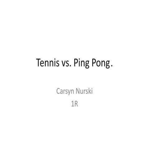 Tennis vs ping pong -geometry | PPTX | Table Tennis | Sports