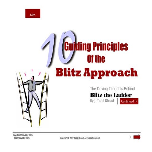 Ten Principles of the Blitz Approach | PDF