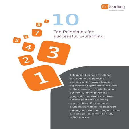 Ten principles of succesful learning- 10 principios para el e-learning ...