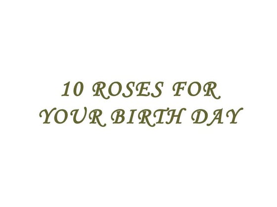 10 roses for you | PPT
