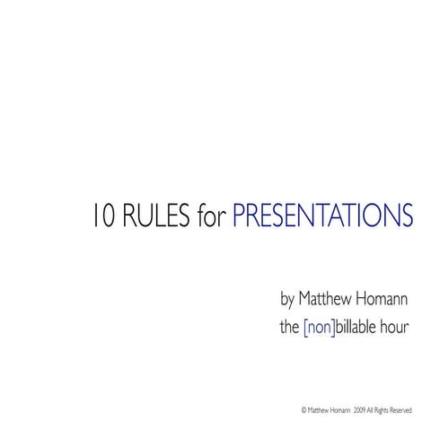 Ten Rules Of Client Service by Matthew Homann | KEY