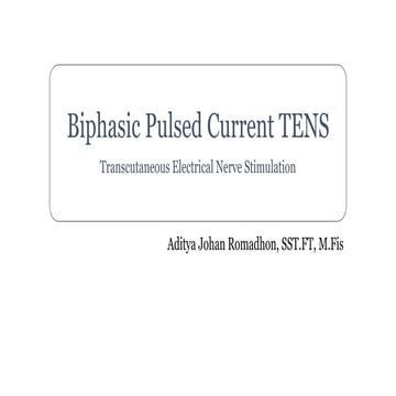 Materi Pembelajaran Fisioterapi Elektroterapi TENS | PPTX