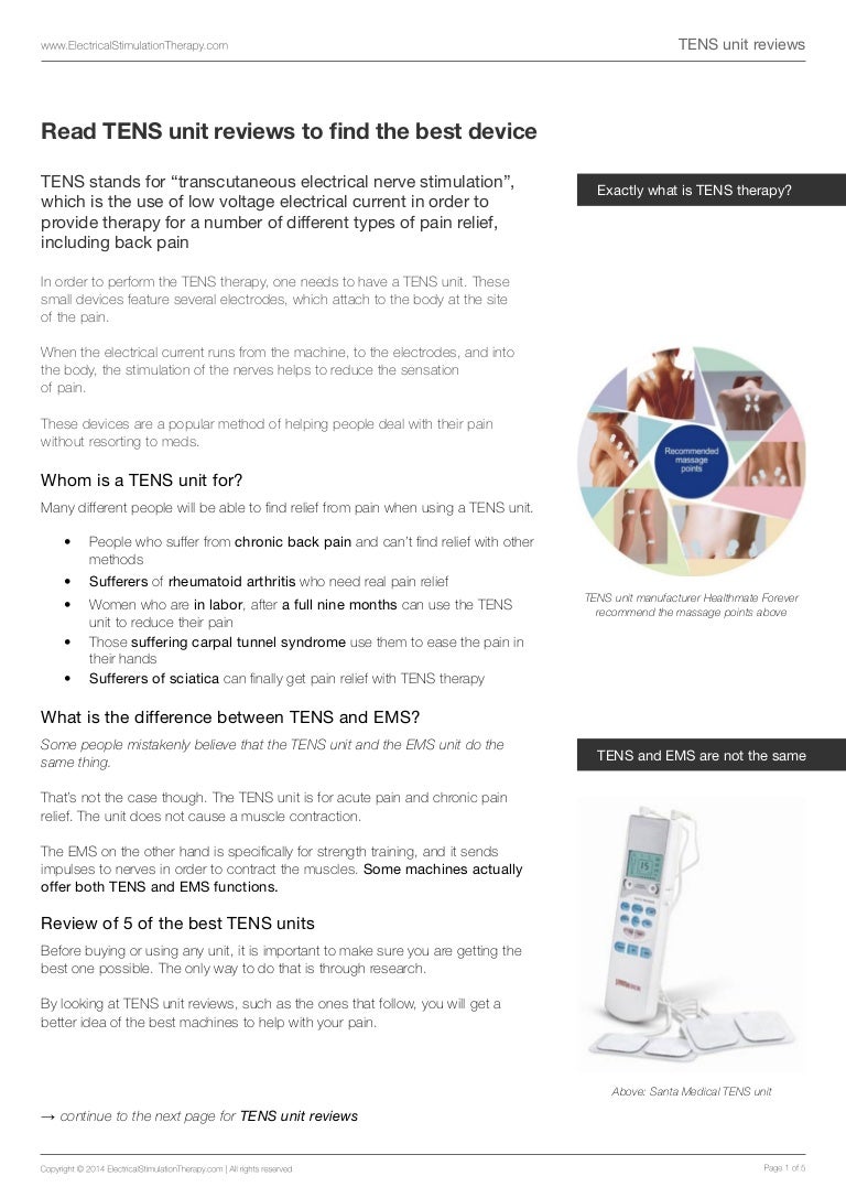 Tens Unit Reviews