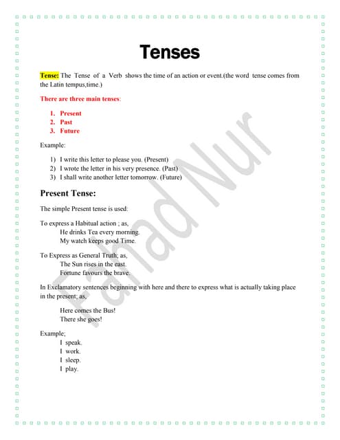 Verb tenses | PPT