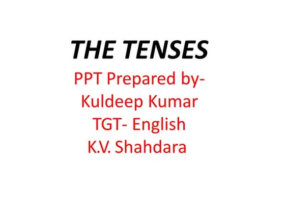 TENSES in English Grammar | PPT