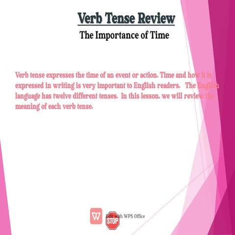 Present, past and future tenses | PPTX