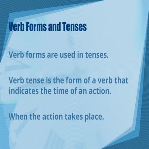tenses.ppt verb forms and tenses - Present Past Future | PPT