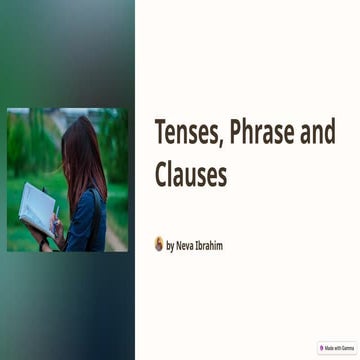 Using Tenses-Phrase-and-Clauses in English | PPT