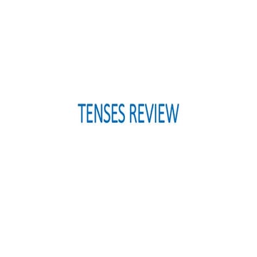 Tenses review | PPT