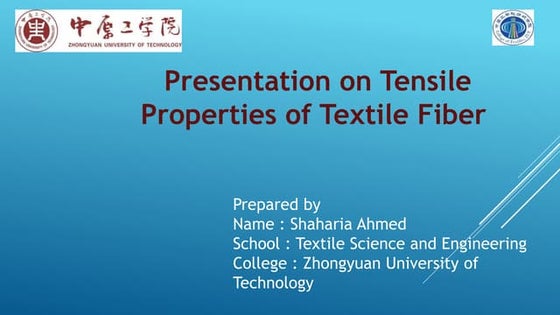 Comparison of tensile properties of textile fibre | PDF | Physics | Science