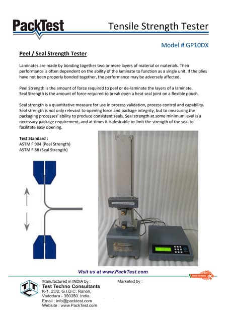 Ply bond tester (zdt) 2018 | PDF