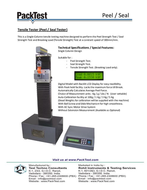 Ply bond tester (zdt) 2018 | PDF